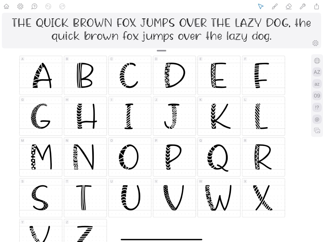 Make Your Own Font on the iPad with Fontself - Jennifer Nichols Art